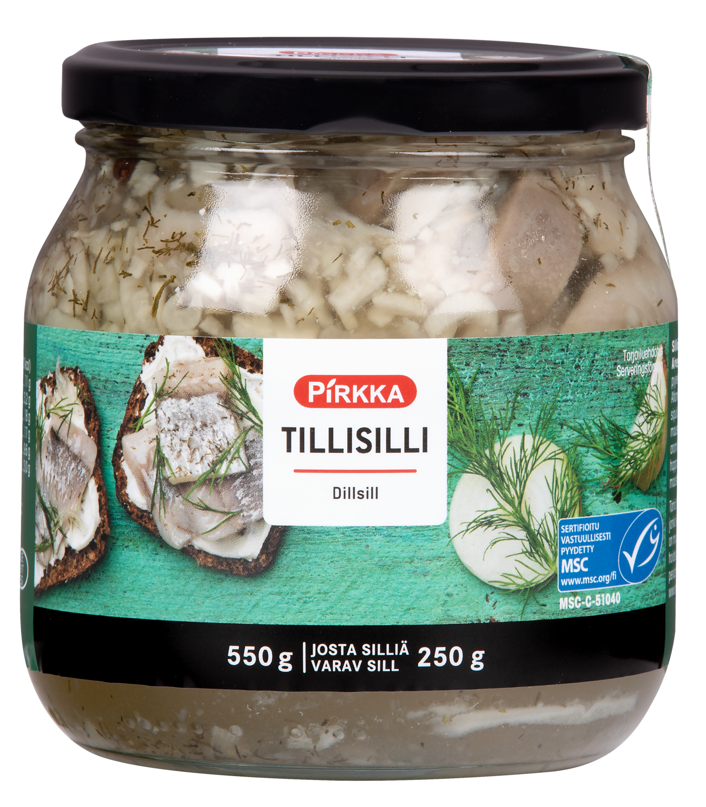 Pirkka tillisilli 550g/250g MSC – K-Ruoka