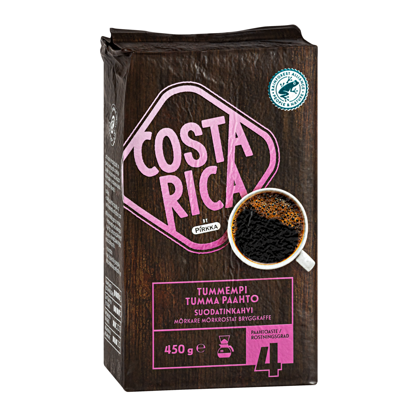 Pirkka Costa Rica kahvi 450g tummempi tumma paahto RFA | K-Ruoka ...