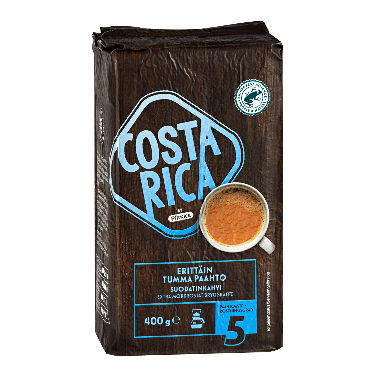 Pirkka Costa Rica kahvi 400g erittäin tumma paahto RFA | K-Ruoka ...