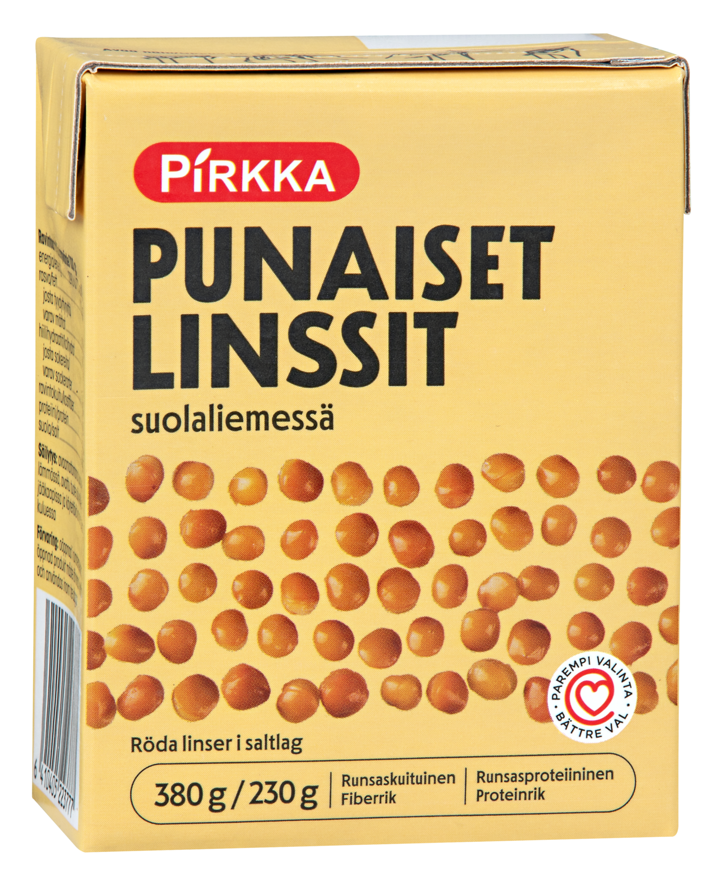 Pirkka punaiset linssit suolaliemessä 380g/230g | K-Ruoka Verkkokauppa