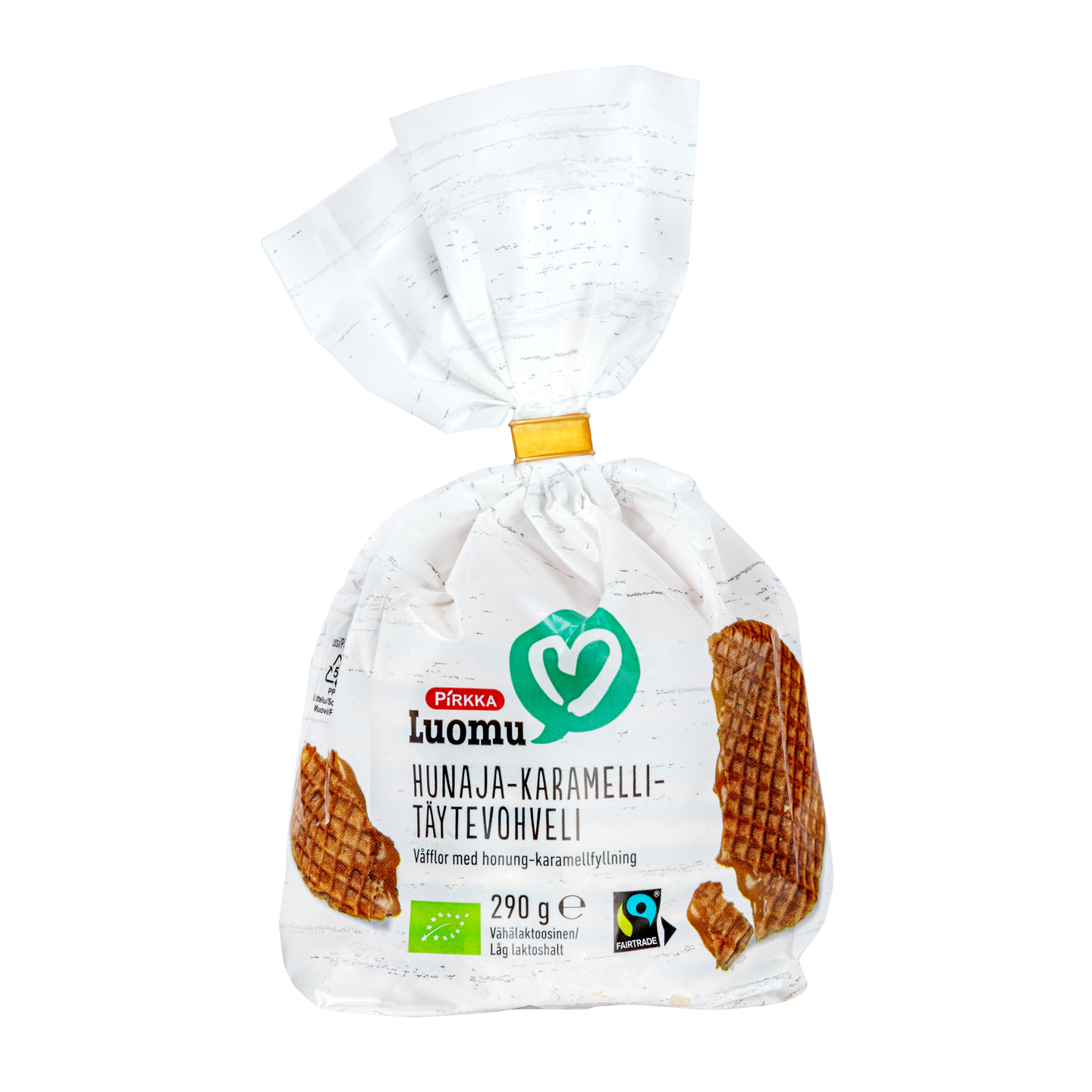 Pirkka Luomu Hunaja-karamellitäytevohveli 290 g | K-Ruoka Verkkokauppa