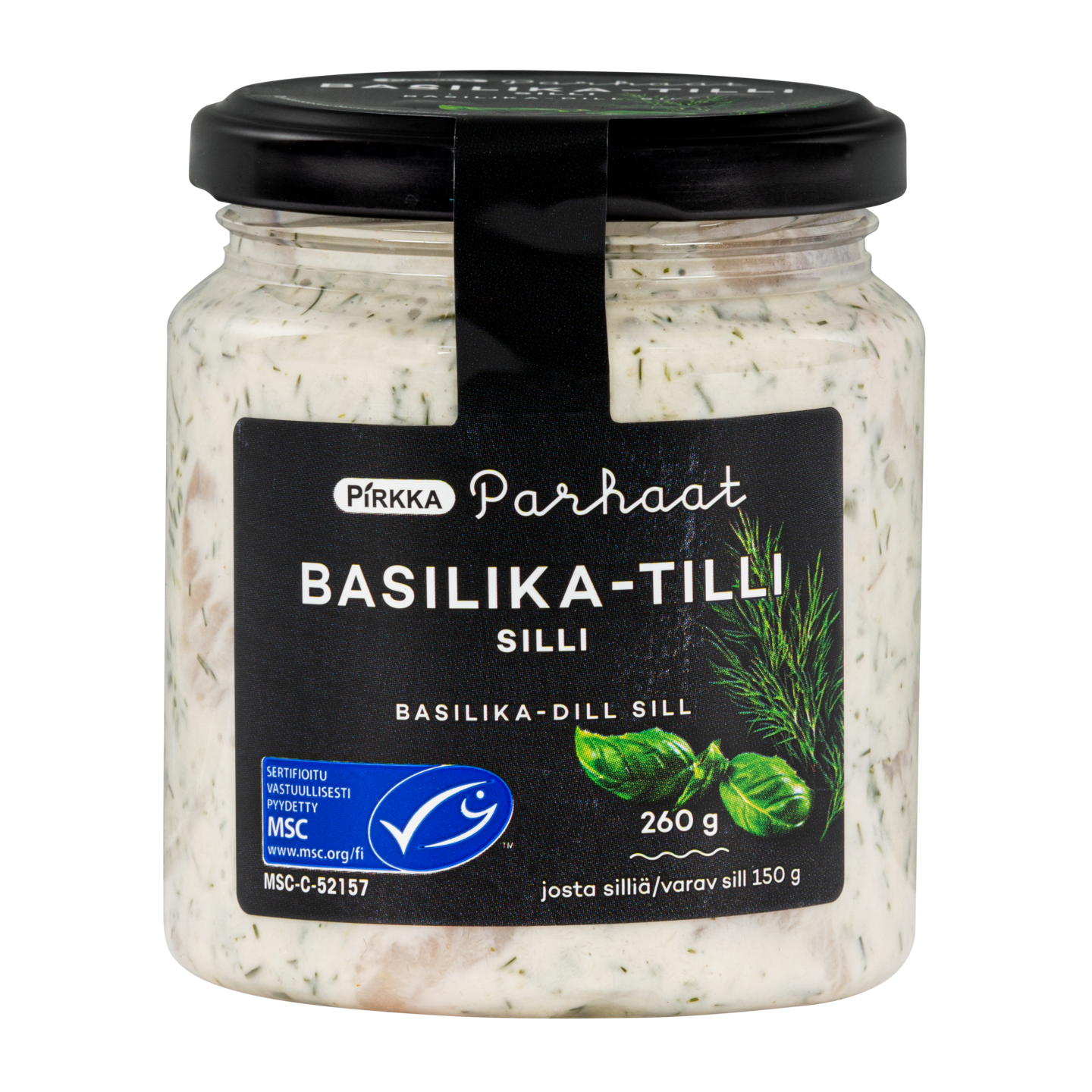 Pirkka Parhaat basilika-tilli silli 260g MSC | K-Ruoka Verkkokauppa