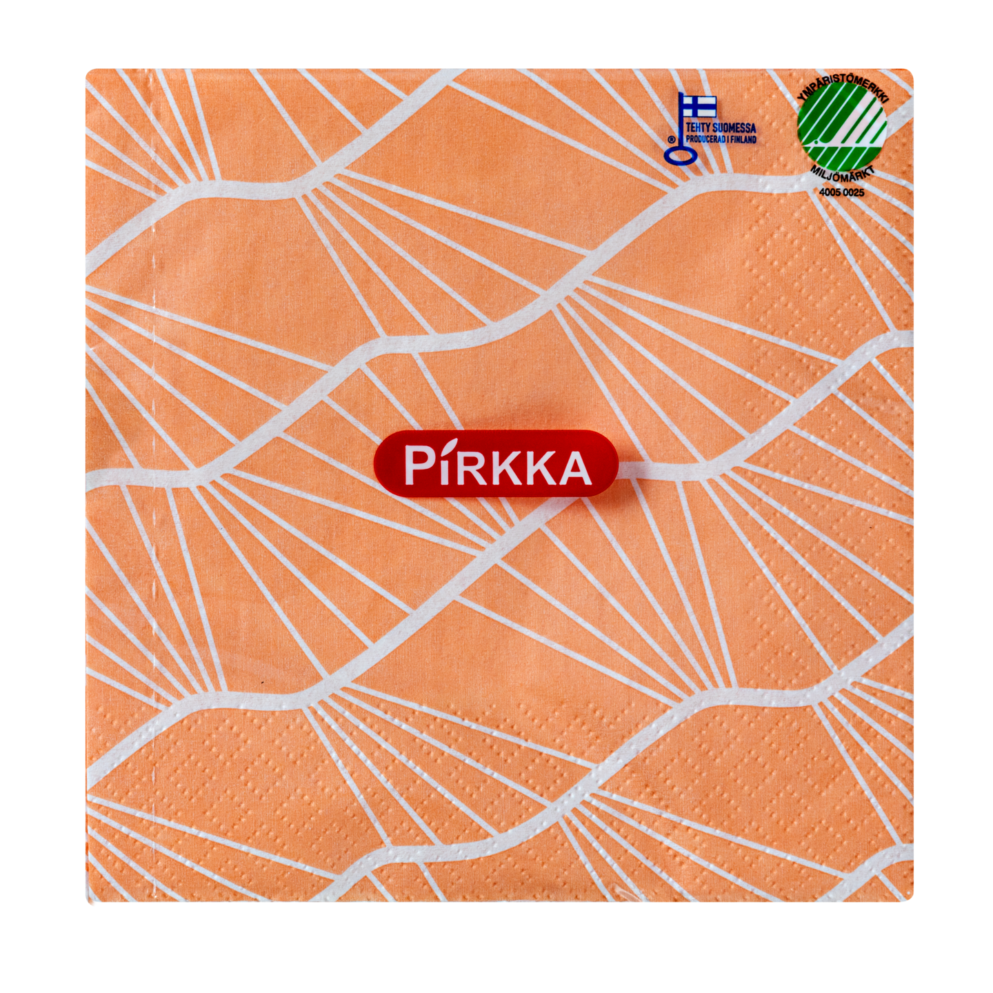 Pirkka lautasliina 24cm 20kpl Aalto persikka | K-Ruoka Verkkokauppa