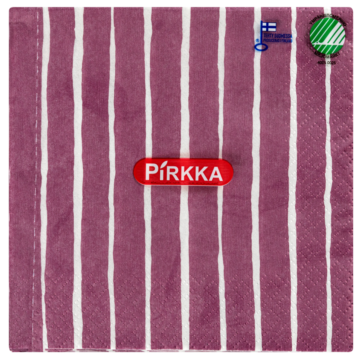 Pirkka lautasliina 24cm 20kpl Raita vanha rosa | K-Ruoka Verkkokauppa
