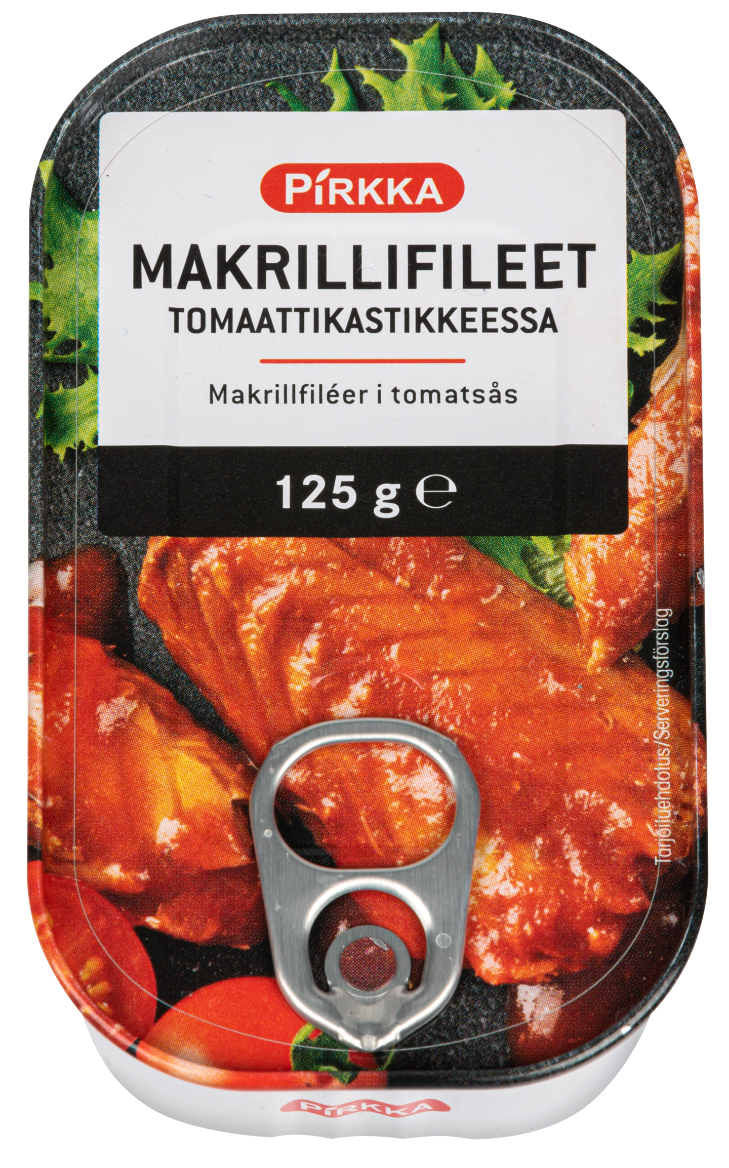 Pirkka makrillifileet tomaattikastikkeessa 125g | K-Ruoka Verkkokauppa