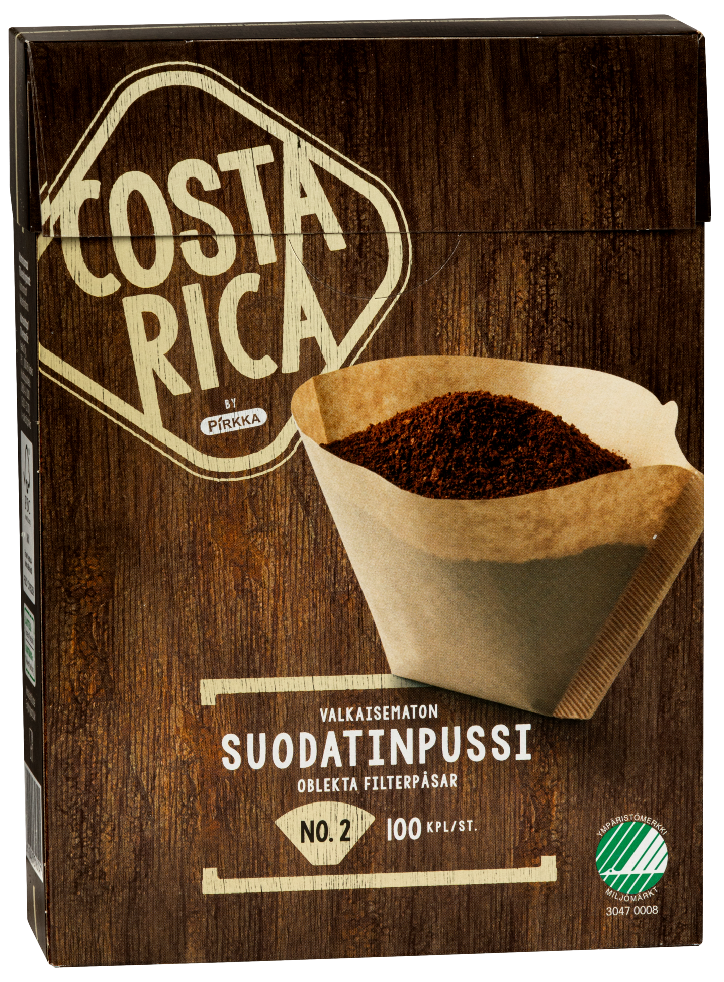 Pirkka Costa Rica valkaisematon suodatinpussi No.2 100kpl | K-Ruoka ...