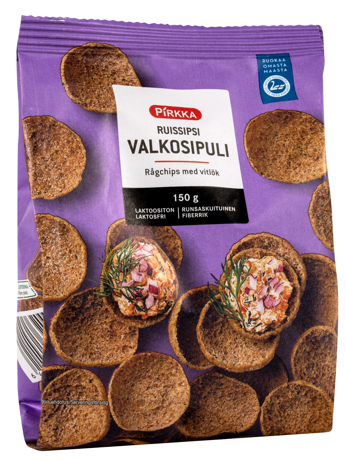 Pirkka ruissipsi 150g valkosipuli | K-Ruoka Verkkokauppa