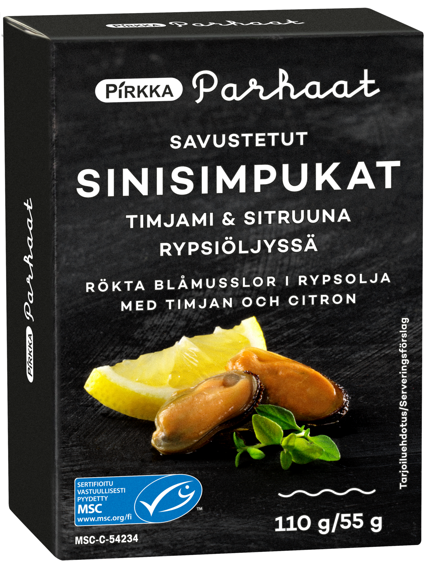 Pirkka Parhaat savustetut sinisimpukat timjami-sitruuna rypsiöljyssä ...