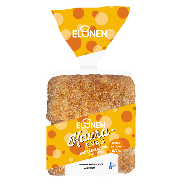 Elonen Kauraeväs 6 kpl 390g | K-Ruoka Verkkokauppa
