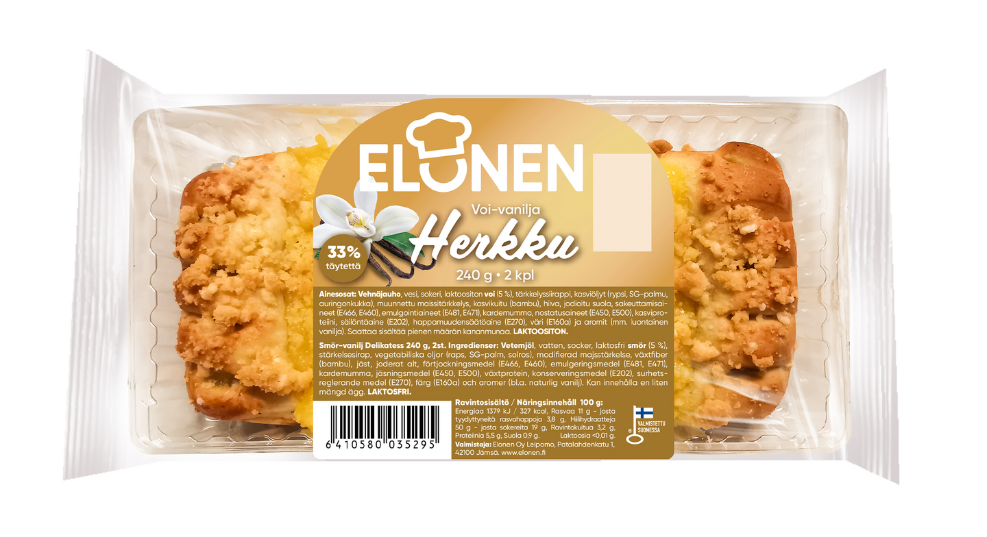 Elonen voi-vanilja herkku 2 kpl 240 g | K-Ruoka Verkkokauppa