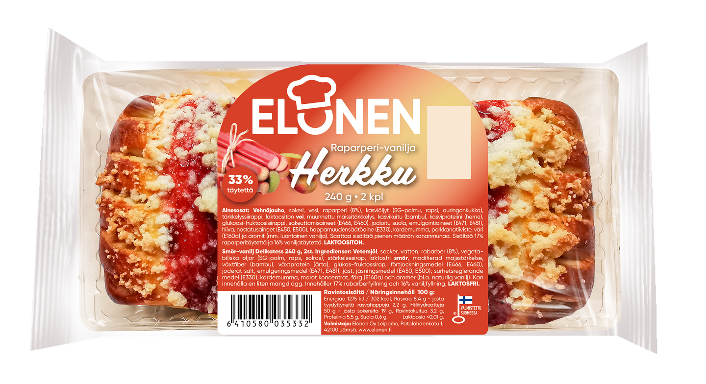 Elonen Raparperi-vanilja Herkku 2kpl/240g | K-Ruoka Verkkokauppa