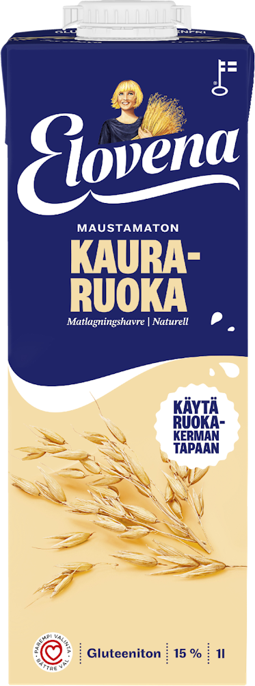 Elovena maustamaton kauraruoka, käytetään ruokakerman tapaan 1l gluteeniton — HoReCa-tukku Kespro