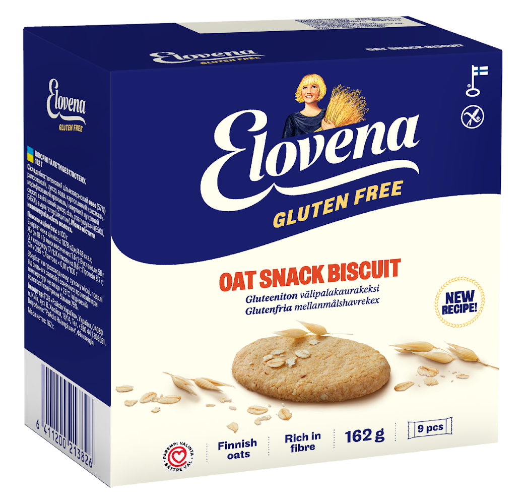 Elovena välipalakaurakeksi 9x18g gluteeniton — HoReCa-tukku Kespro