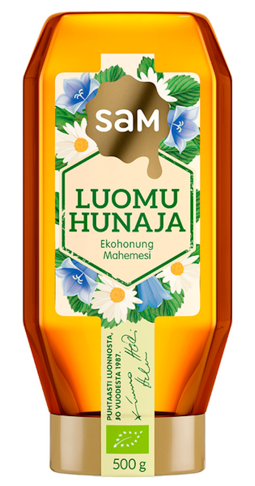 SAM juokseva hunaja 500g luomu — HoReCa-tukku Kespro