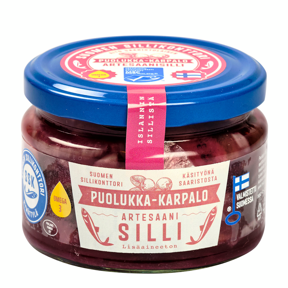 Suomen Sillikonttori puolukka-karpalo Artesaani silli 280g/140g MSC ...