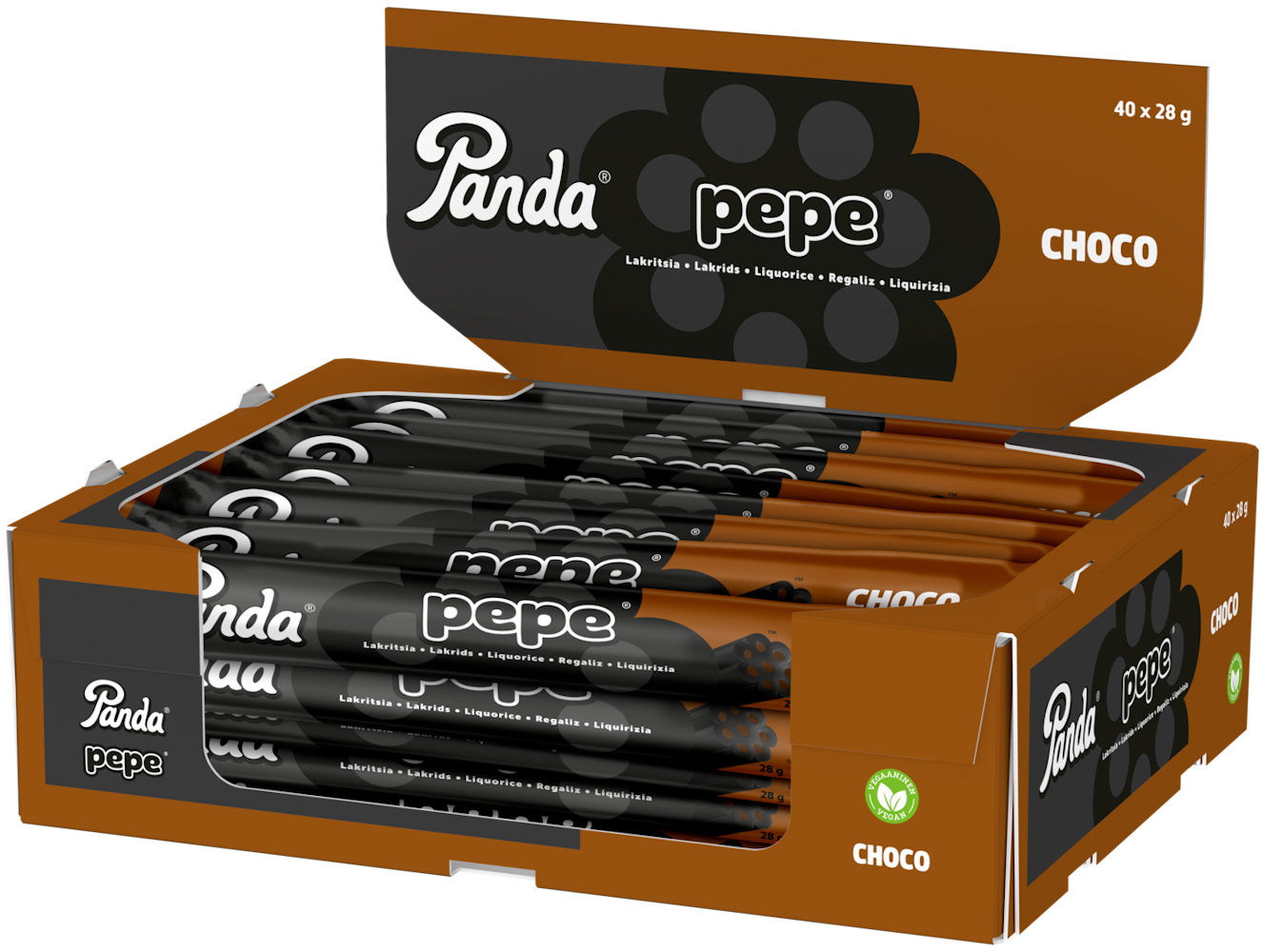 Panda Pepe Choco suklaatäytelakritsipatukka 28g — HoReCa-tukku Kespro