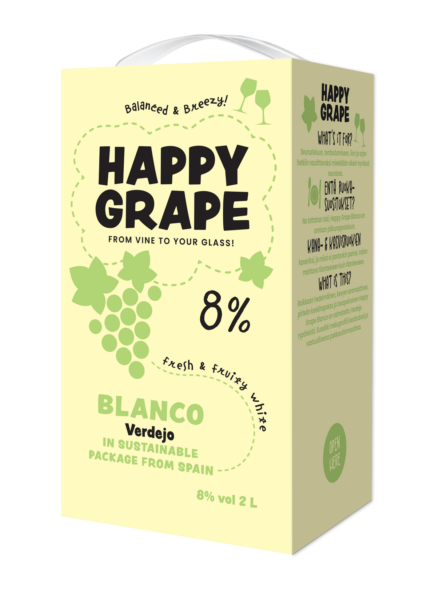 Happy Grape Blanco 8% 2l | K-Ruoka Verkkokauppa
