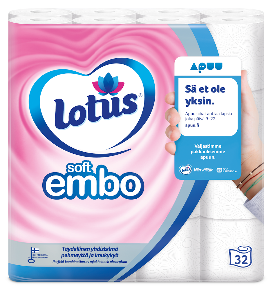Lotus Soft Embo wc-paperi 32rl lava — HoReCa-tukku Kespro