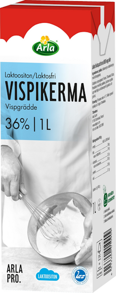 Arla Pro 1L laktoositon vispikerma, Uht — HoReCa-tukku Kespro