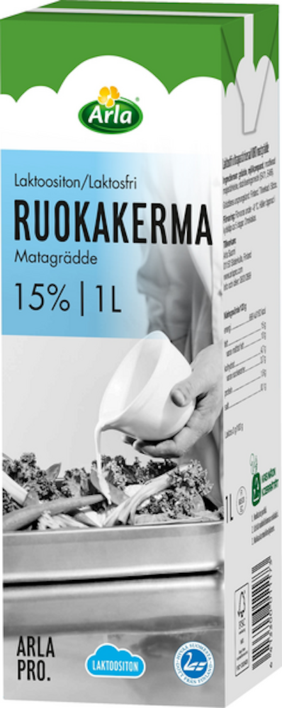 Arla Pro 1 L 15% laktoositon ruokakerma UHT — HoReCa-tukku Kespro