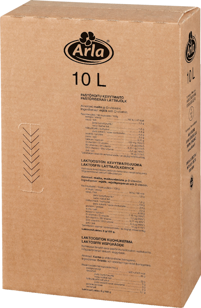 Arla Kuohukerma 10l ESL laktoositon — HoReCa-tukku Kespro