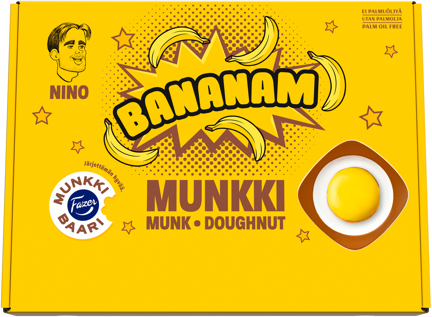 Fazer Bananam Banaani-toffeemunkki 12x106g pakaste | K-Ruoka Verkkokauppa
