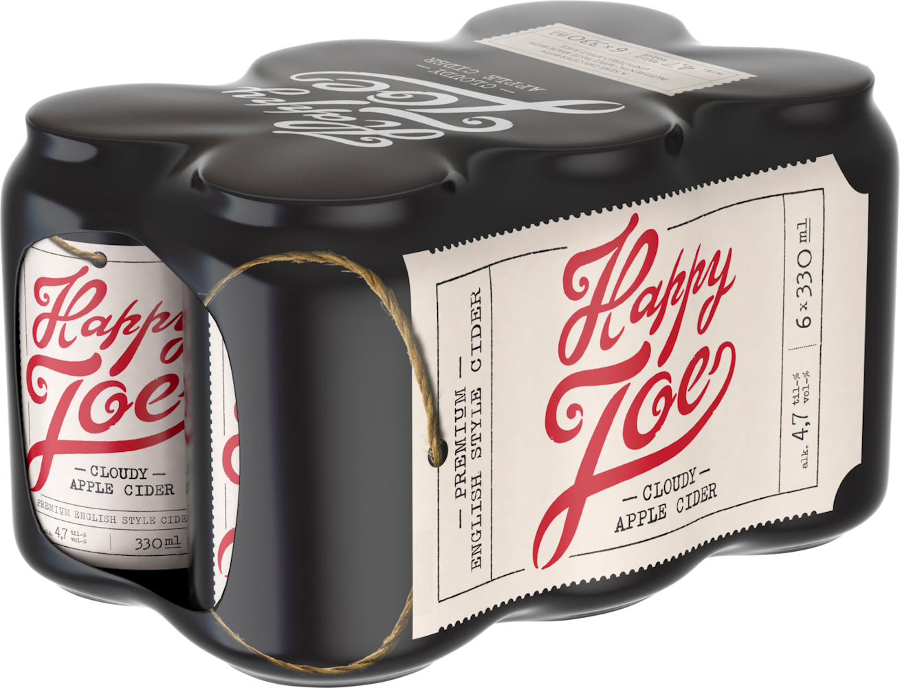 Happy Joe Cloudy Apple 4,7% 0,33l 6-pack — HoReCa-tukku Kespro