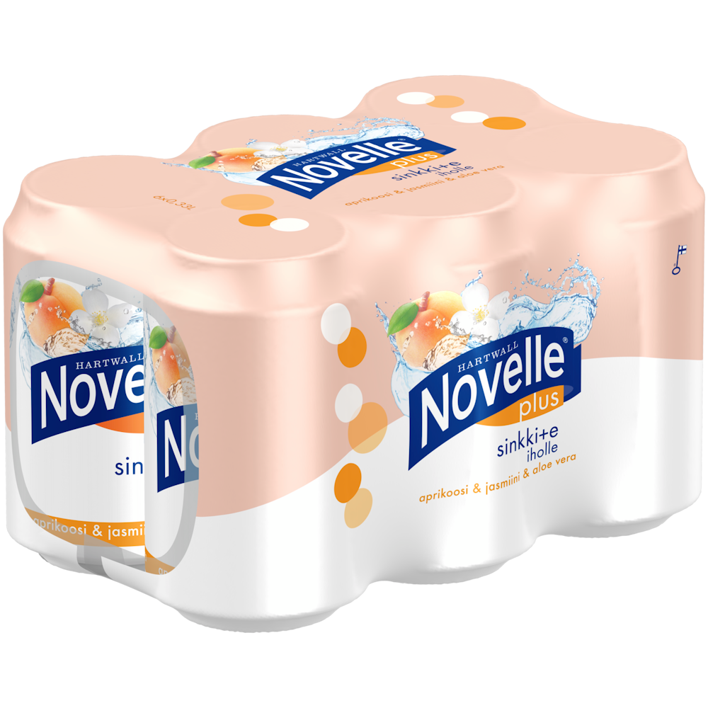 Novelle Plus Sinkki+E vitaminisoitu vesi 0,33l 6-pack — HoReCa-tukku Kespro