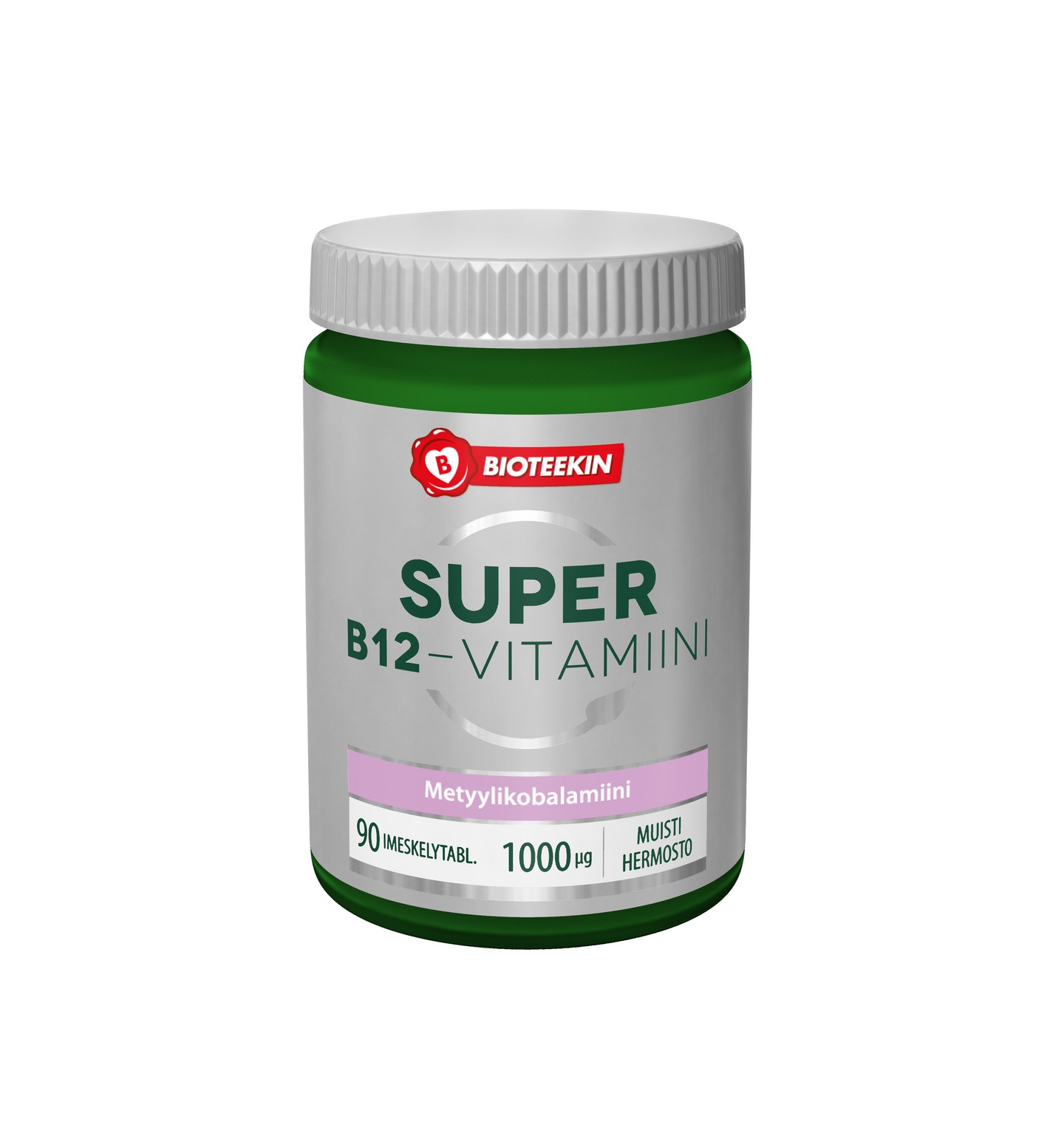 Bioteekki Super B12-vitamiini ravintolisä 90 tabl. | K-Ruoka Verkkokauppa