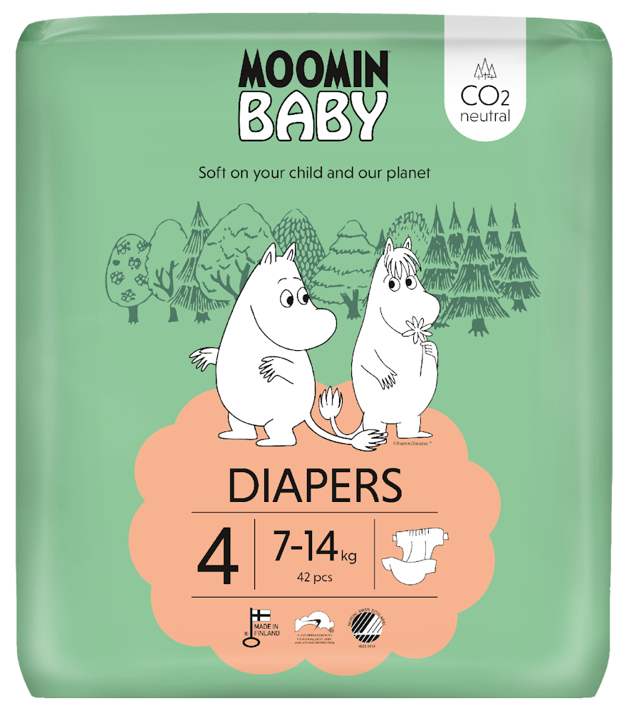 Moomin Baby teippivaippa S4 42kpl 7-14kg — HoReCa-tukku Kespro