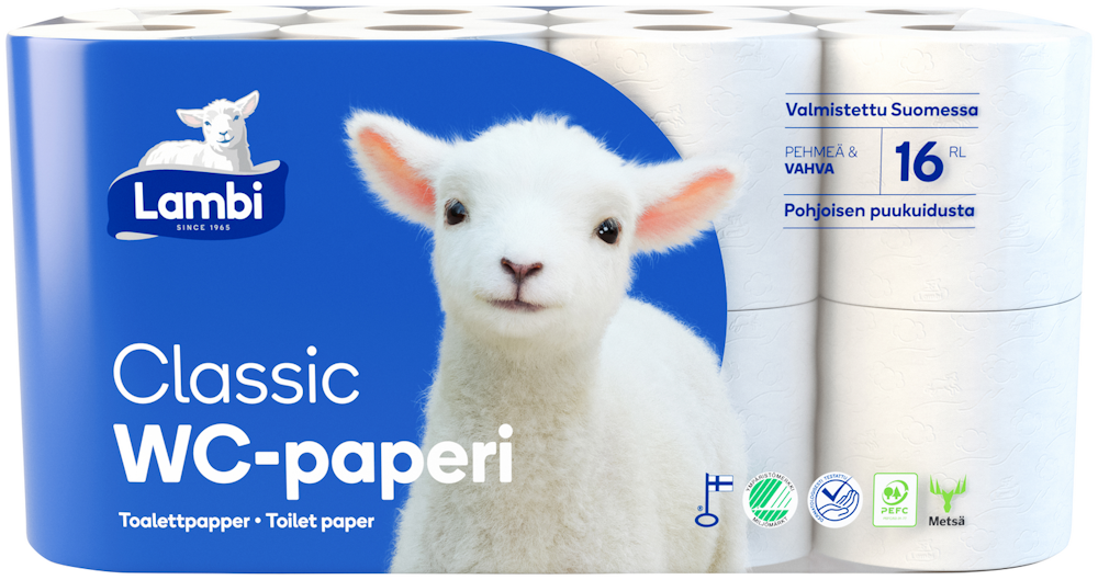 Lambi wc-paperi 16rl valkoinen — HoReCa-tukku Kespro