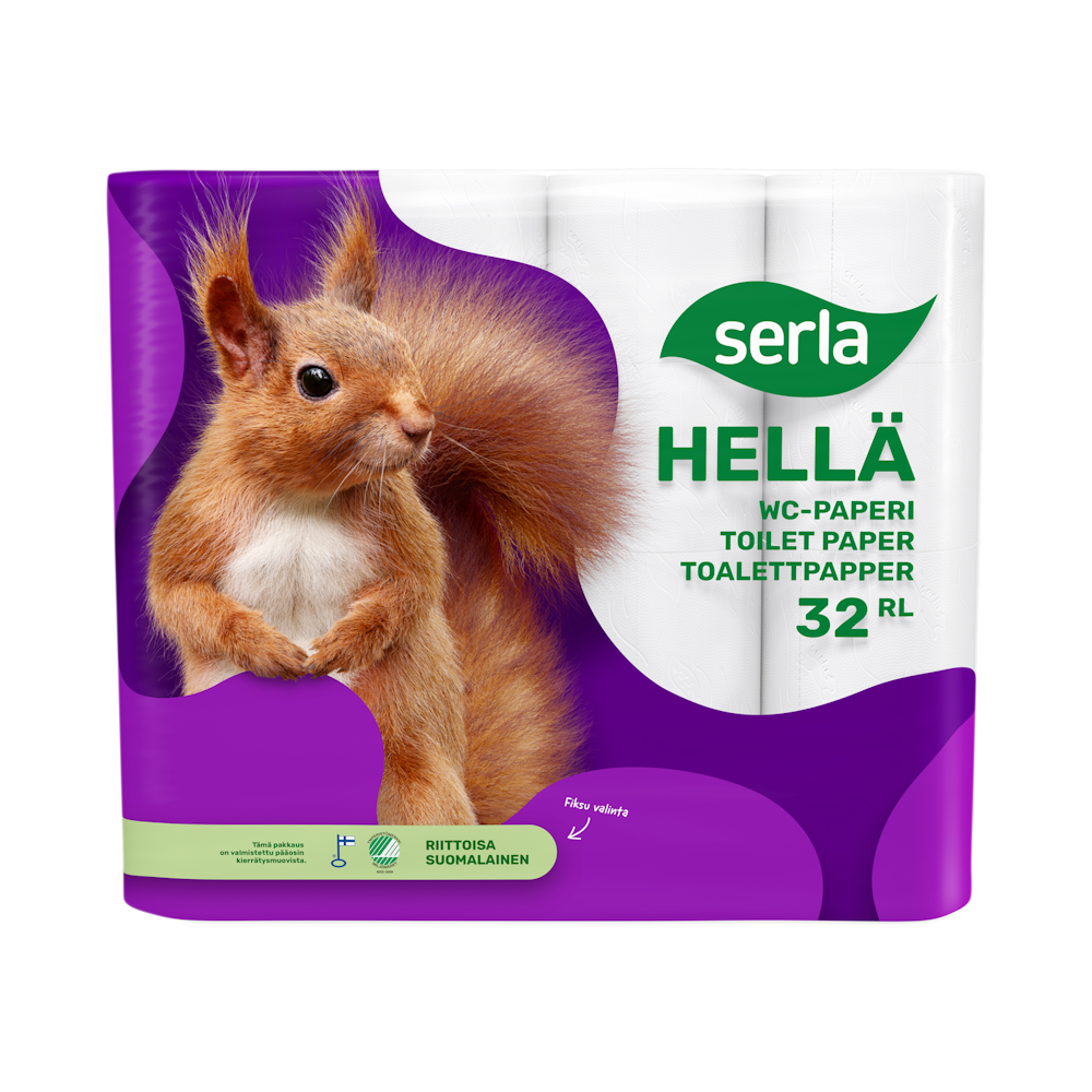 Serla Hellä wc-paperi 32rl valkoinen — HoReCa-tukku Kespro