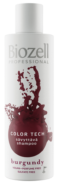 Biozell Professional Color Tech Sävyttävä shampoo 200ml Burgundy | K ...