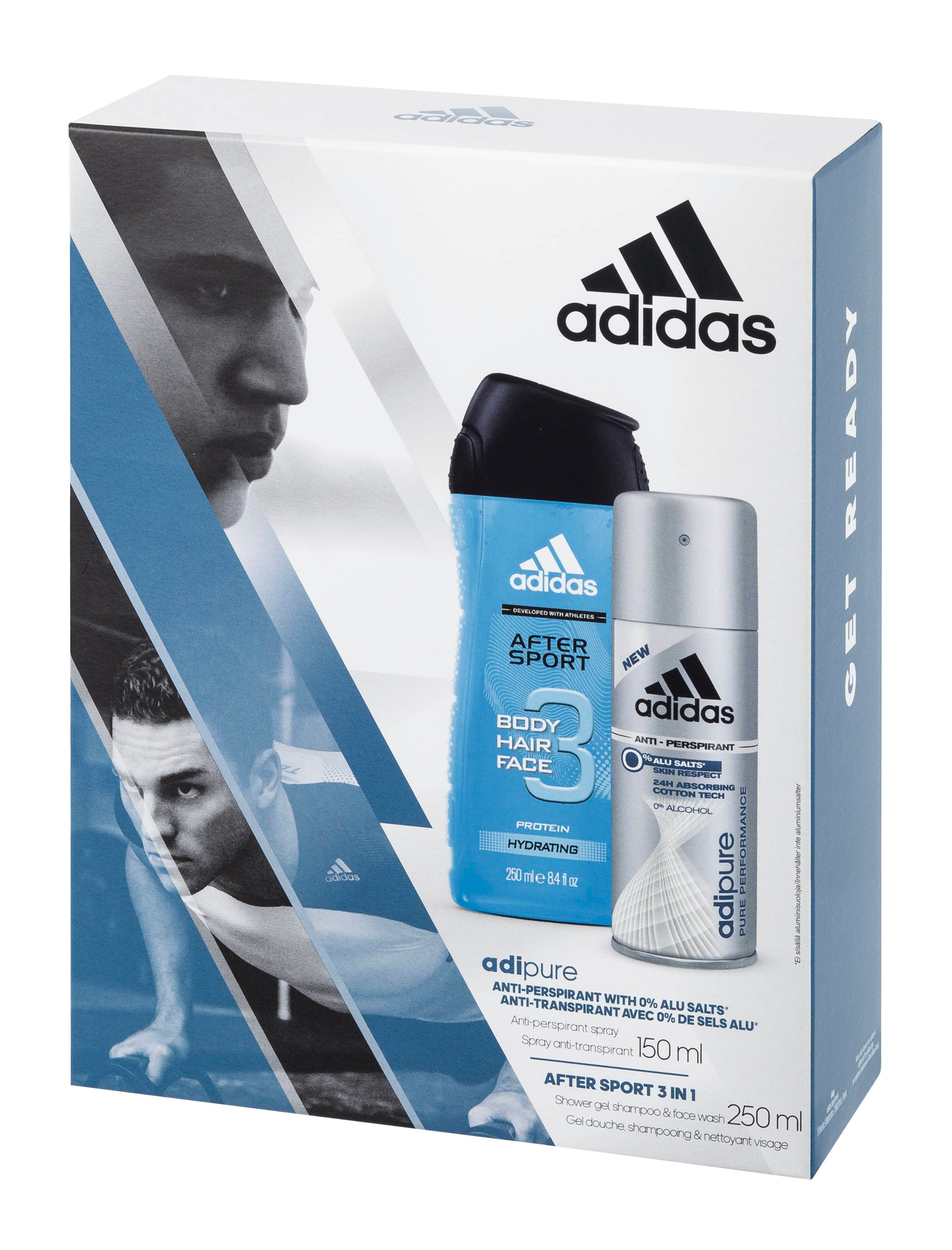 Adidas Adipure APD spray 150ml + After Sport suihkugeeli 250ml miesten ...