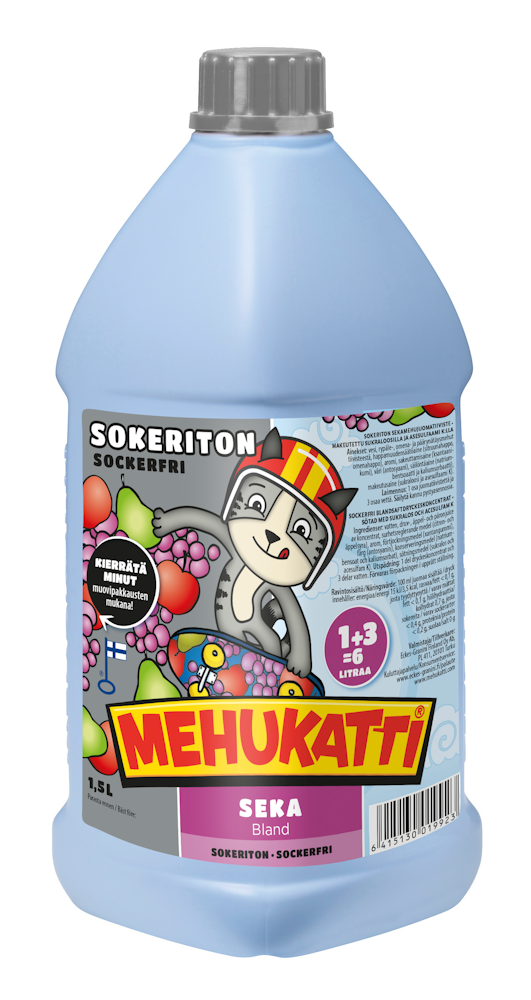 Mehukatti sokeriton sekajuomatiiviste 1+3 1,5l — HoReCa-tukku Kespro