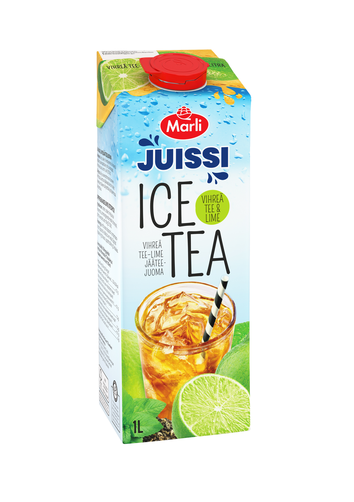 Marli Juissi Ice Tea vihreä tee-lime jääteejuoma 1l | K-Ruoka Verkkokauppa
