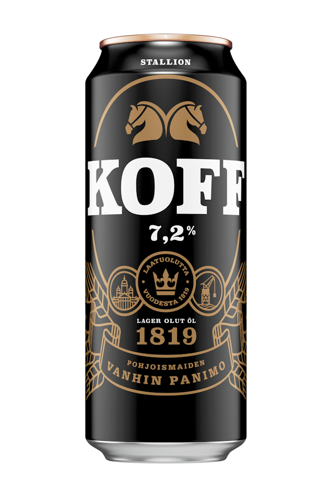Koff Stallion Lager olut 7,2% 0,5l — HoReCa-tukku Kespro