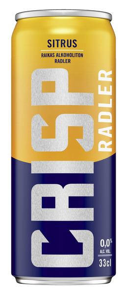 Crisp Radler Citrus alkoholiton vaalea lager olut 0% 0,33l | K-Ruoka ...