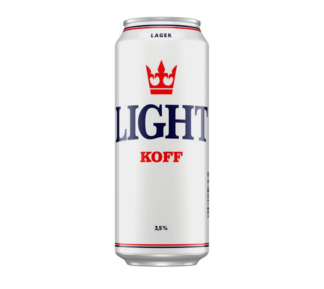 Koff Light Lager gluteeniton olut 3,5% 0,5l — HoReCa-tukku Kespro
