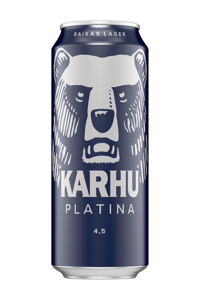 Karhu Platina olut 4,5% 0,5l — HoReCa-tukku Kespro