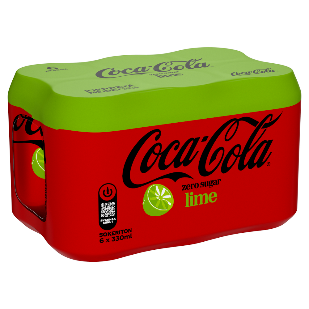 Coca-Cola Zero Sugar Lime virvoitusjuoma 0,33l 6-pack — HoReCa-tukku Kespro
