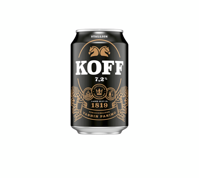 Koff Stallion Lager olut 7,2% 0,33l | K-Ruoka Verkkokauppa