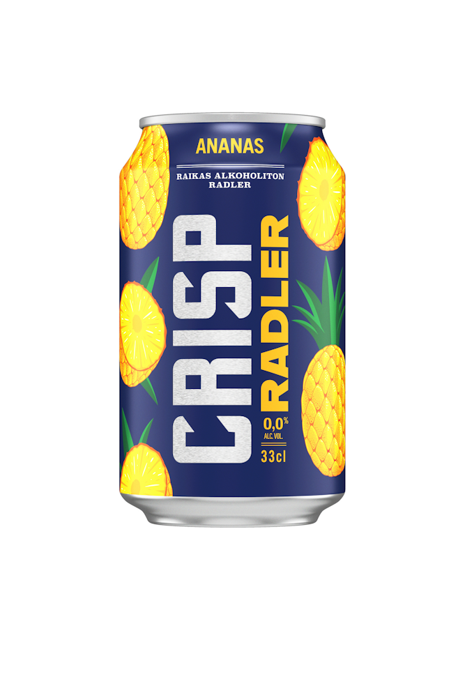 Crisp Radler Ananas olut 0% 0,33l — HoReCa-tukku Kespro