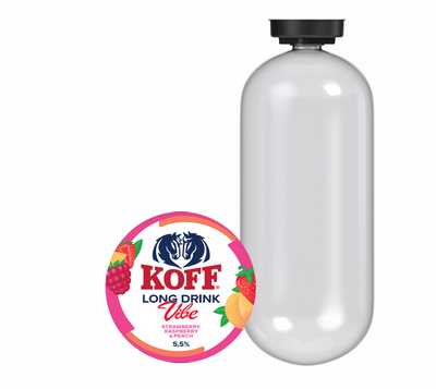 Koff Long Drink Vibe Strawberry Raspberry Peach long drink 5,5% 20l DM ...