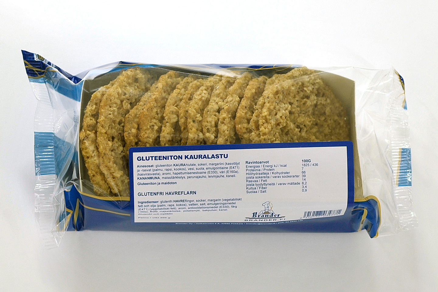 Brander kauralastu 200g gluteeniton | K-Ruoka Verkkokauppa