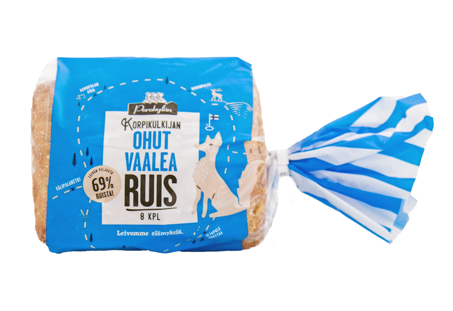 Porokylän Korpikulkijan Vaalea Ruispala 8 kpl/320 g ruispalaleipä | K ...