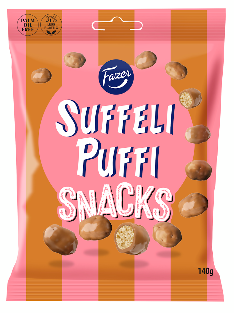 Fazer Suffeli Puffi Snacks karkkipussi 140g — HoReCa-tukku Kespro
