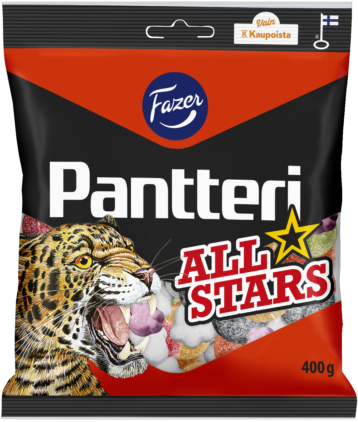 Fazer Pantteri All Stars karkkipussi 400g | K-Ruoka Verkkokauppa