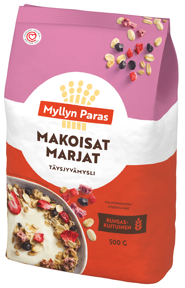 Myllyn Paras Makoisat Marjat täysjyvämysli 500g — HoReCa-tukku Kespro