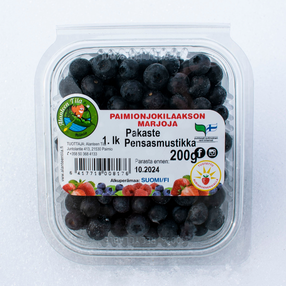 Alanteen Tilan pensasmustikka 200g pakaste — HoReCa-tukku Kespro